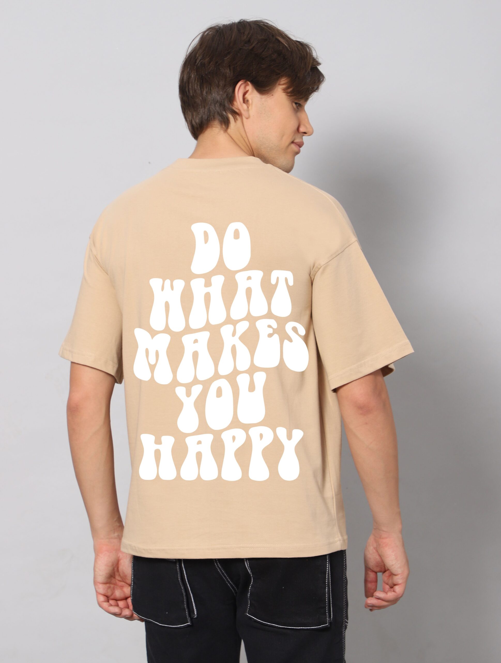 Do What Makes You Happy Oversized T-shirt - Men - Besick